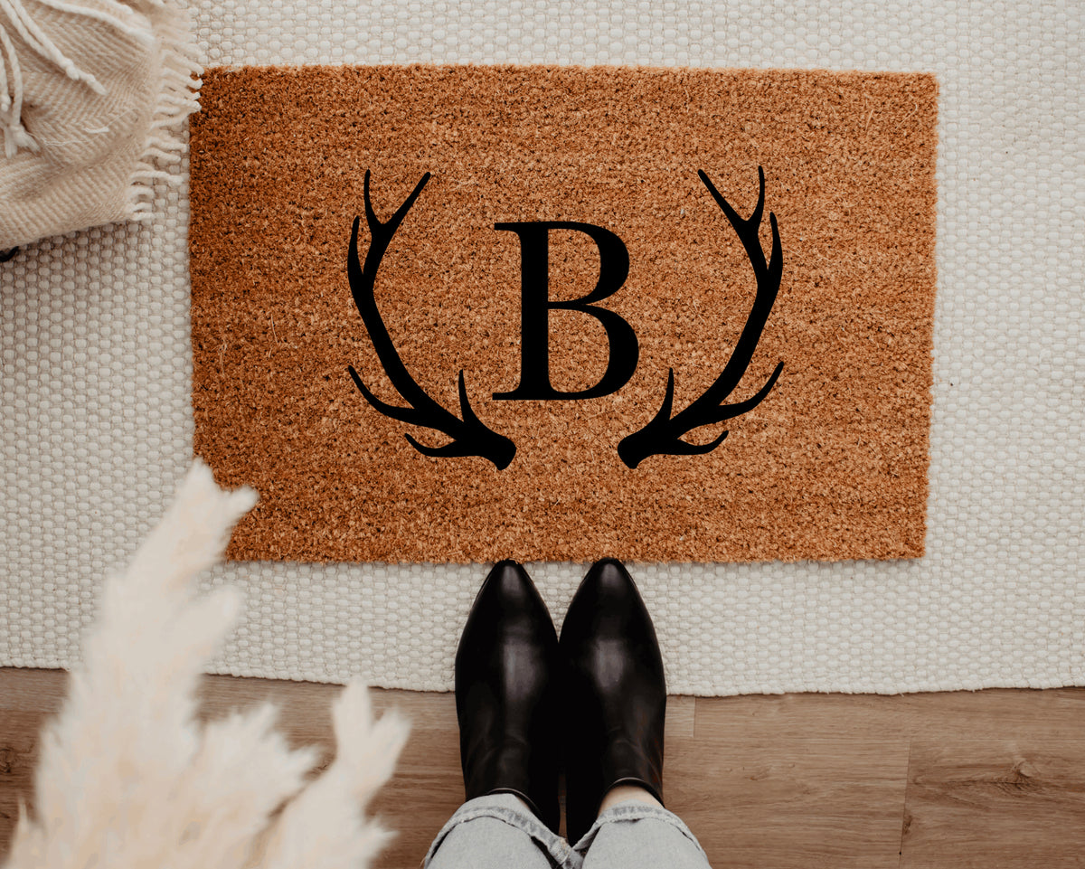 Monogram Rustic Antlers | The Doormat Company
