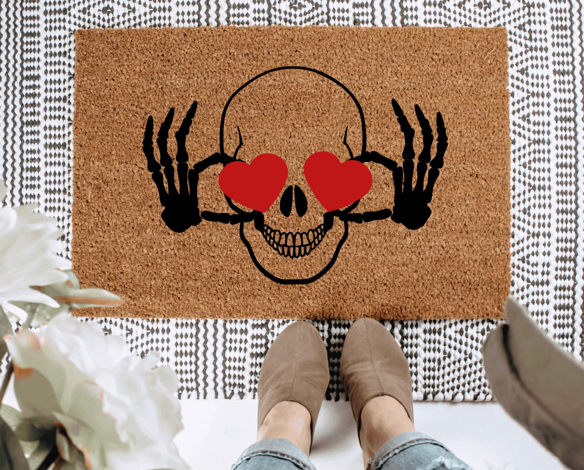 Skull Heart Eyes | The Doormat Company