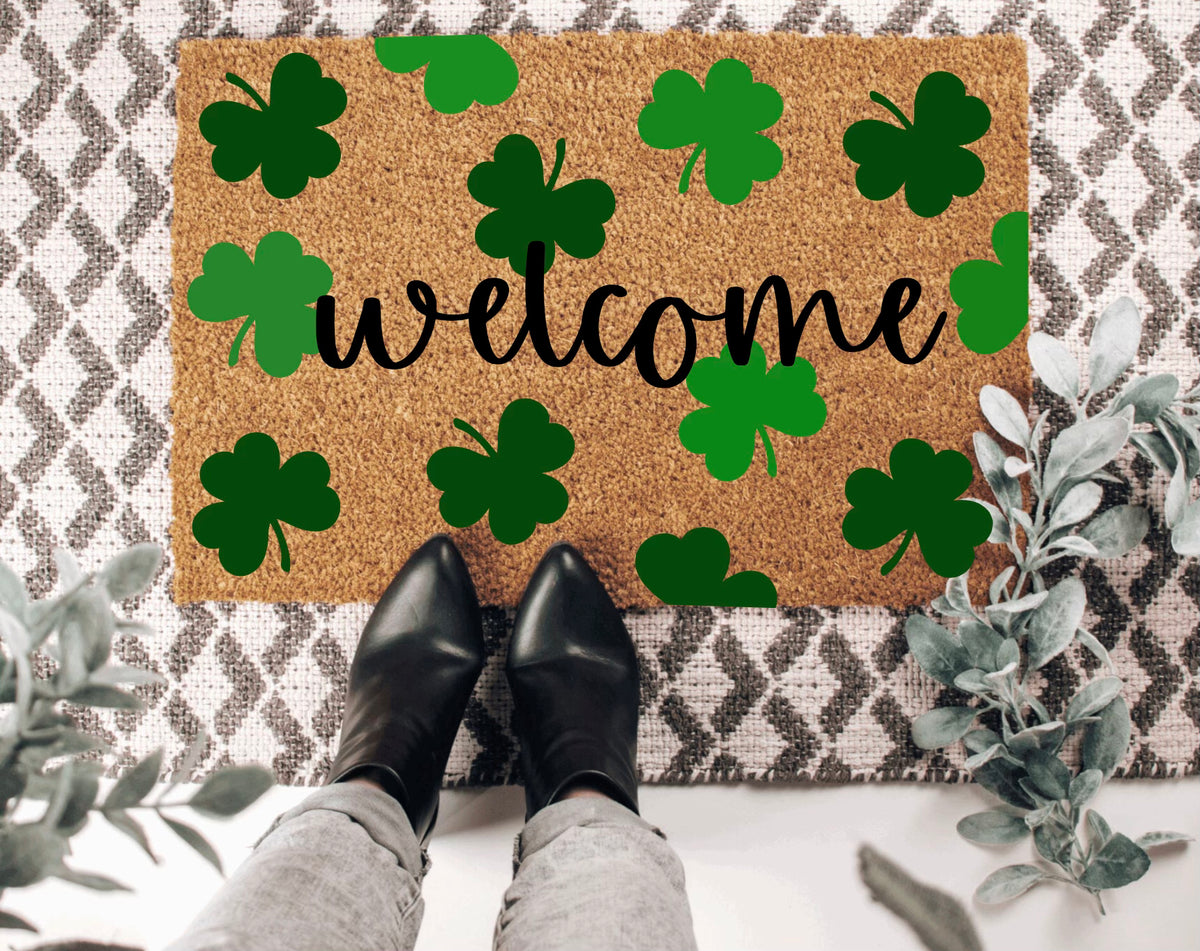 Welcome - Shamrock Pattern | The Doormat Company